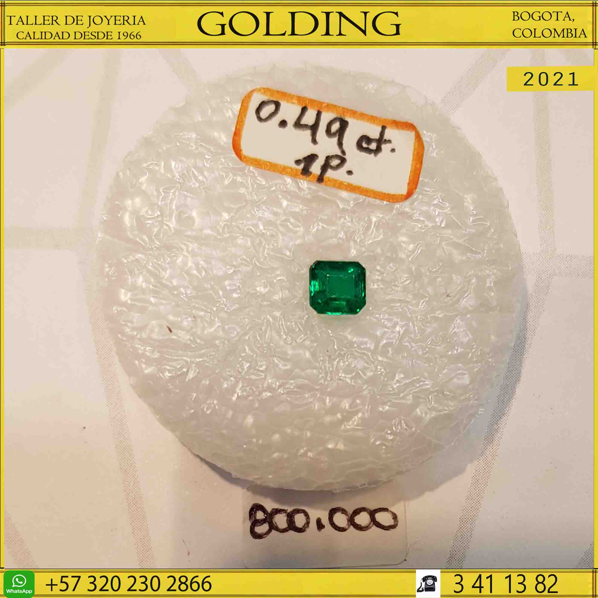 Esmeraldas certificadas en Bogotá | Joyería Golding