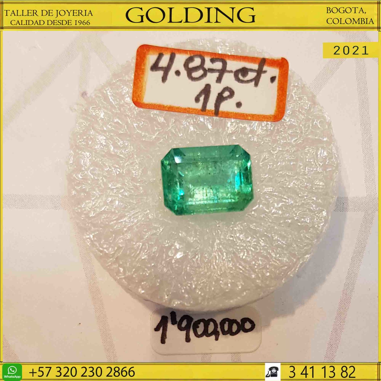 Esmeraldas certificadas en Bogotá | Joyería Golding
