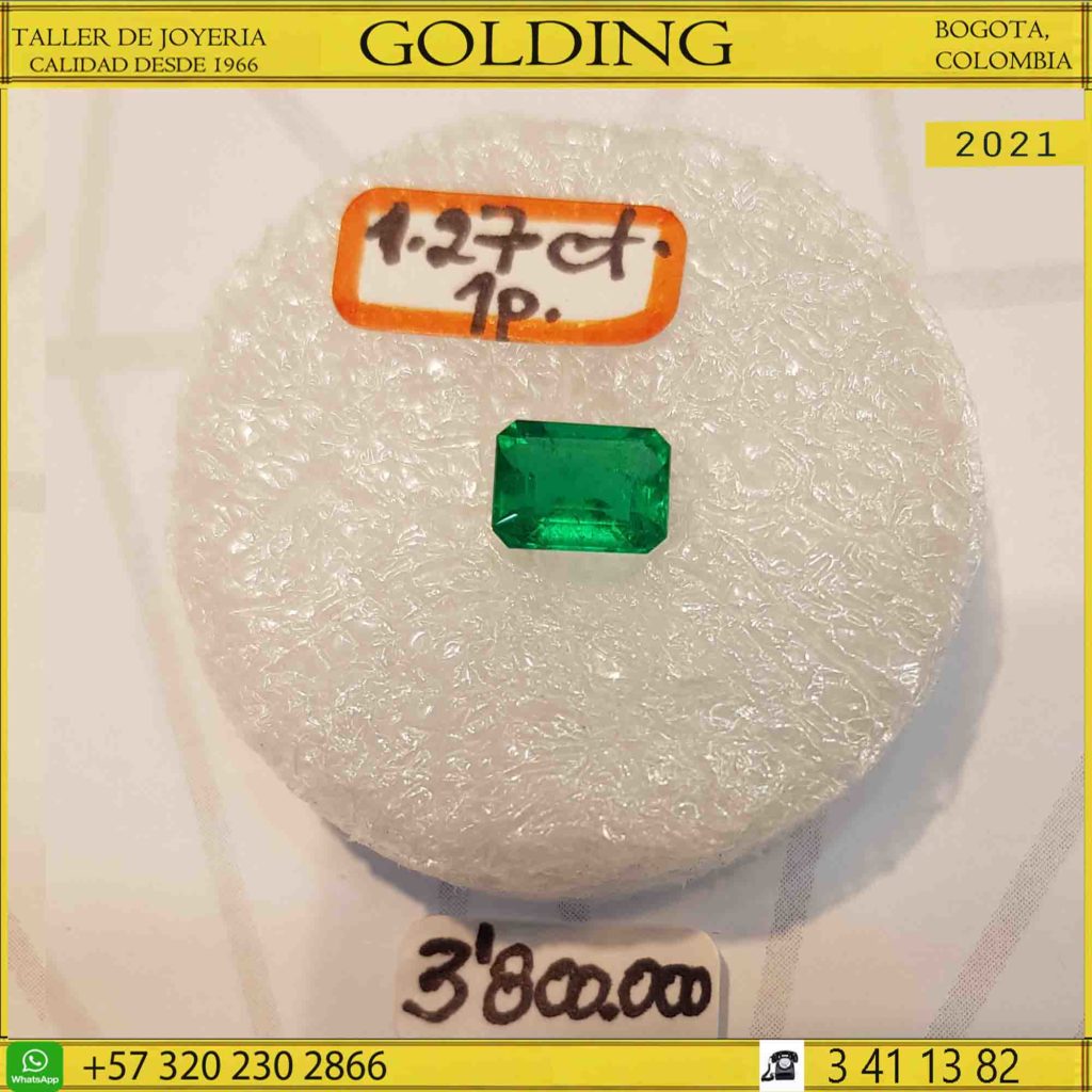 Esmeraldas certificadas en Bogotá | Joyería Golding