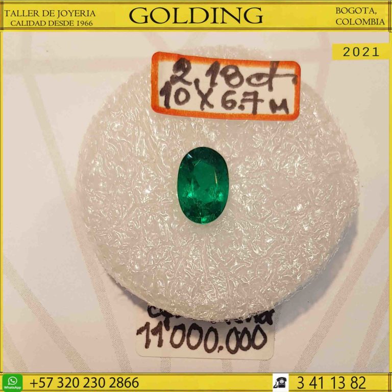 Esmeraldas certificadas en Bogotá | Joyería Golding