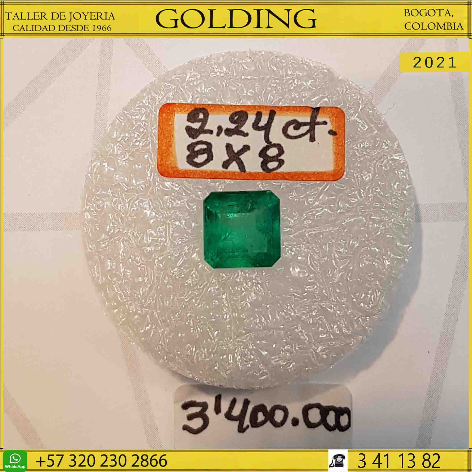 Esmeraldas certificadas en Bogotá | Joyería Golding