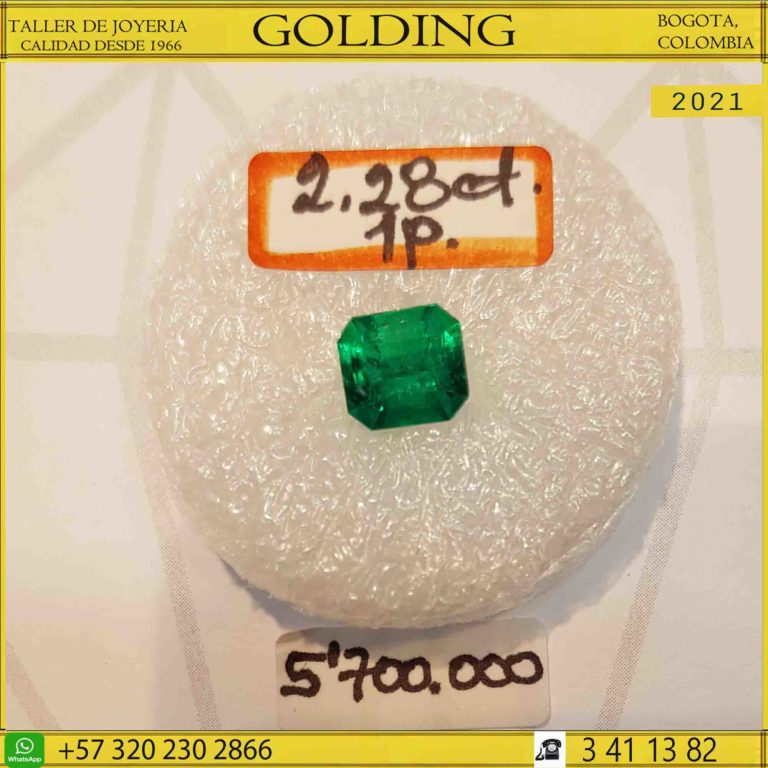 Esmeraldas certificadas en Bogotá | Joyería Golding